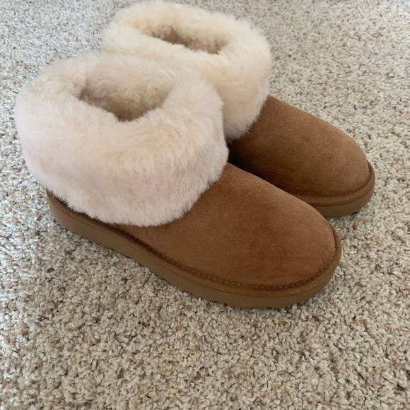 UGG | Shoes | Ugg Classic Mini Fluff Boot Chestnut 6 | Poshmark